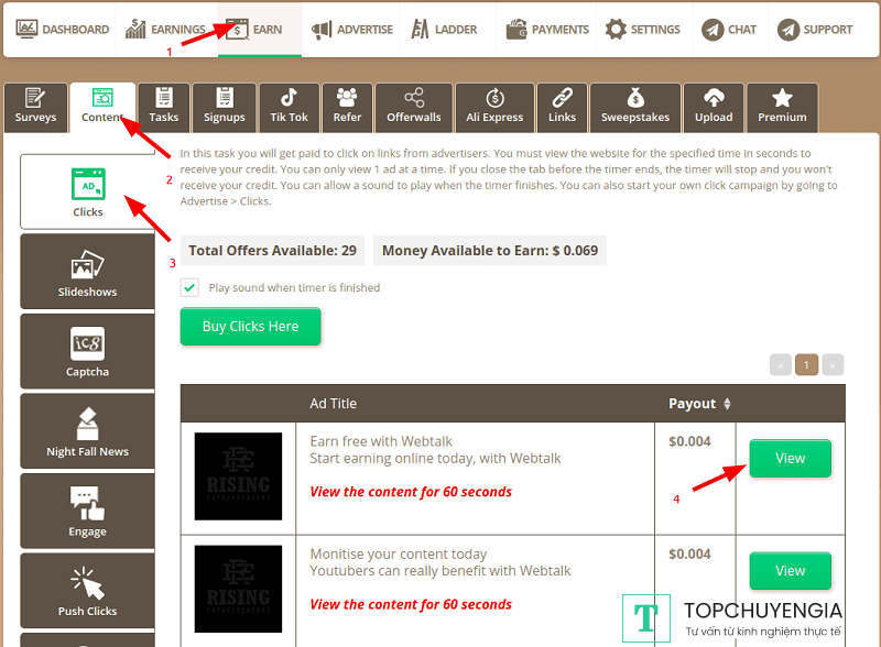 Top 10+ những cách kiếm tiền trên Timebucks hot nhất